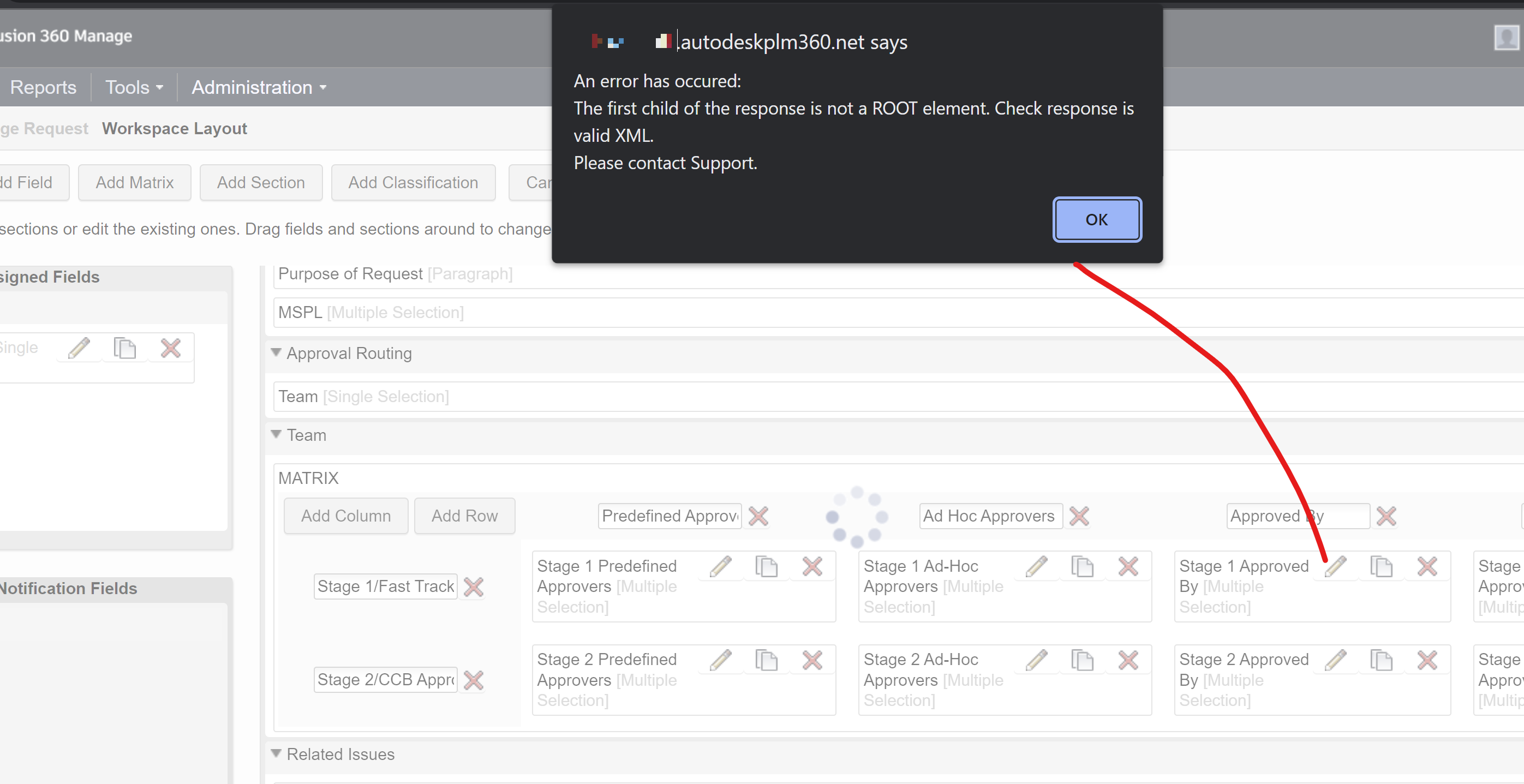 "An error has occurred..." is seen when editing field pointing to 'Users, ALL by name' picklist ...