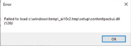 "Failed to load C:\…\*.dll (126)!" when installing Autodesk products