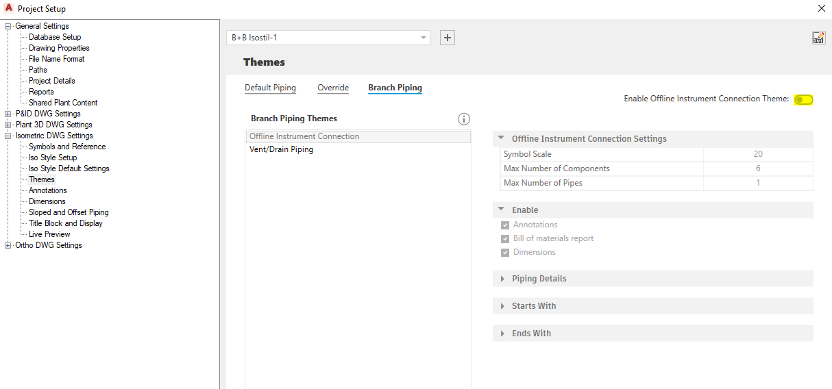 AutoCAD Plant 3D 中的等轴测图形上缺少某些仪表的标记