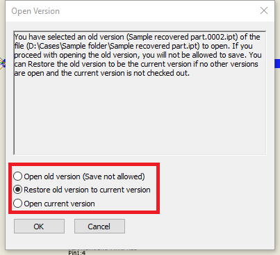 "Severity Error" Cannot open file can I recover an Inventor file
