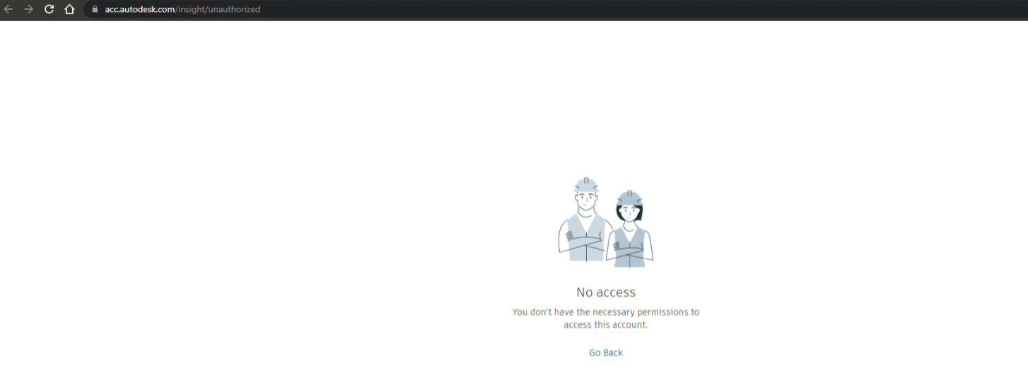 "No access, You don't have the necessary permission to access this ...