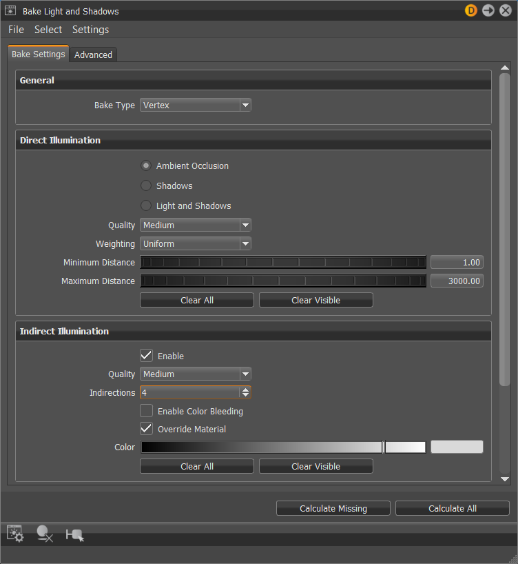Different appearance when baking objects in VRED