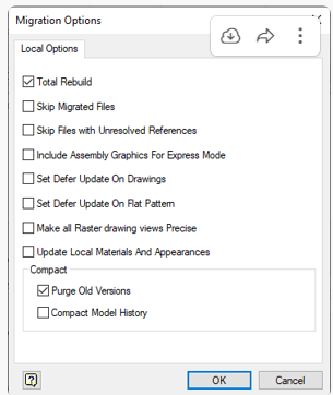 Task scheduler crashes when trying to migrate the Inventor files from Vault project and locally