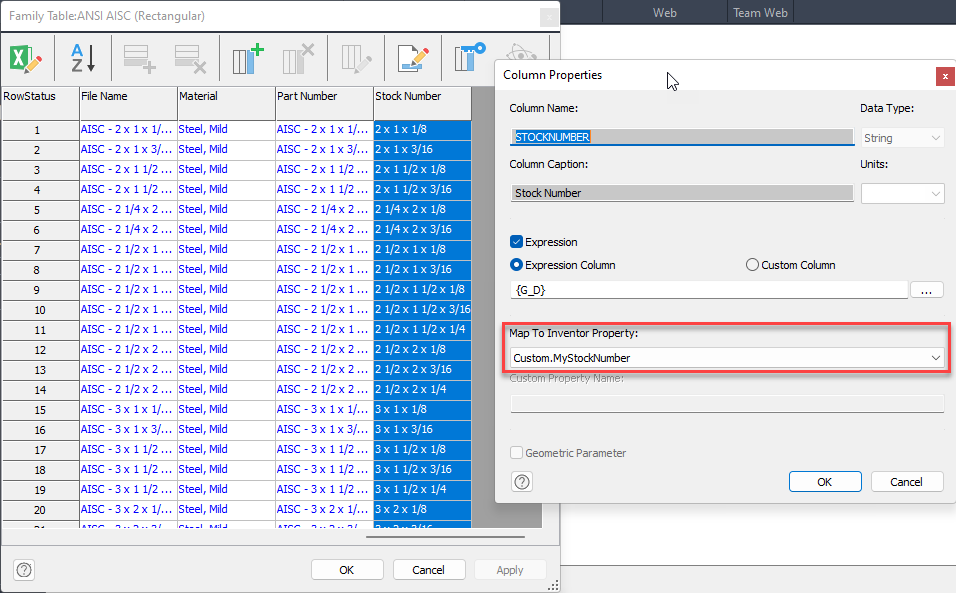 Frame Generator does not honor redirected Stock Number settings in Inventor