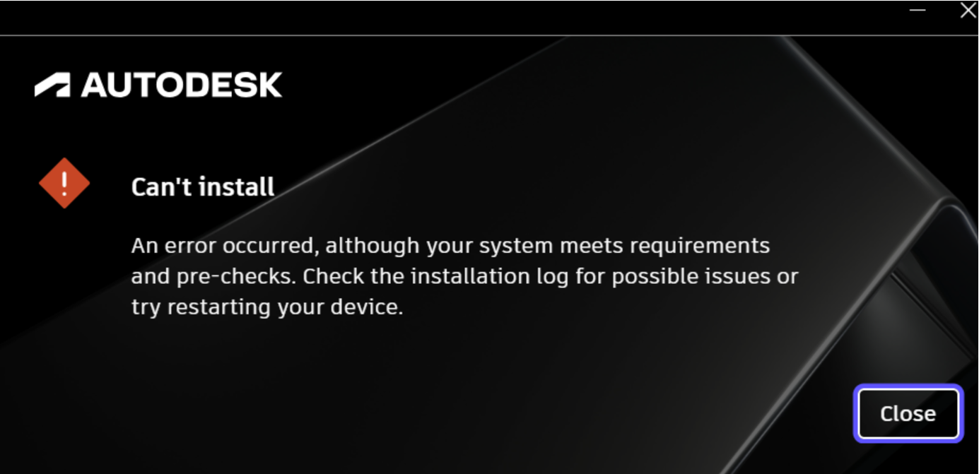  Can t Install An Error Occurred Although Your System Meets