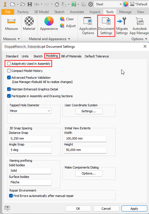 "The Associative option cannot be enabled..." shown when using Copy Object in Inventor assembly ...