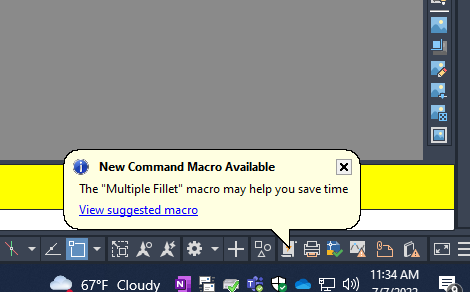 "Check your entitlement" when accessing the Command Macros palette in AutoCAD