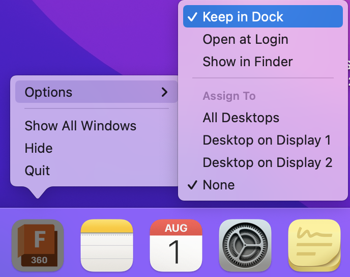 Fusion 360 opens a new icon in taskbar or dock