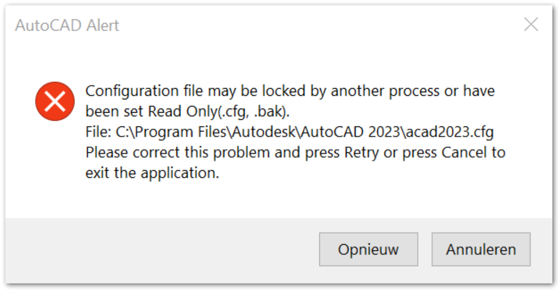Configuration File May Be Locked When Launching Civil 3d From Country Kit Shortcut 