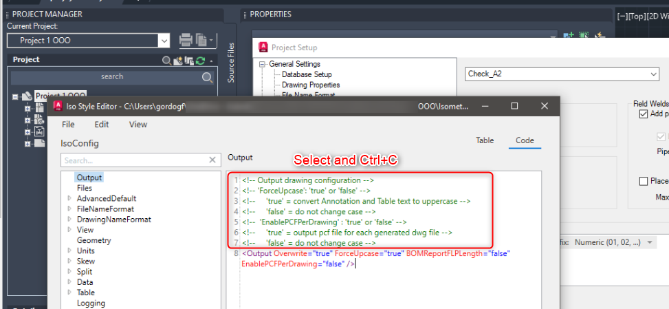 Comments not showing in Iso Style Editor in AutoCAD Plant 3D