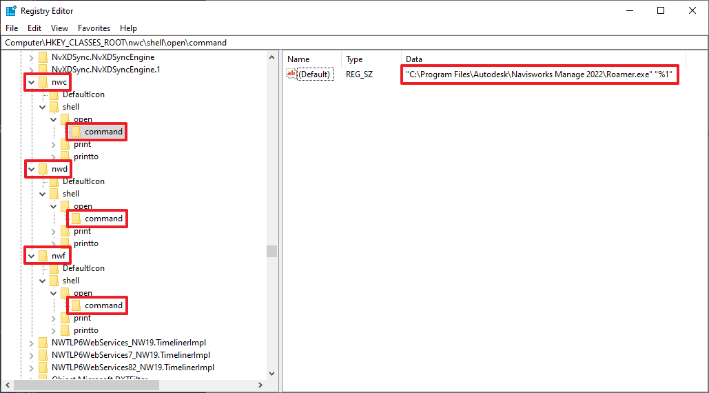 如何将 NWC、NWD 和 NWF 文件关联设置为特定的 Navisworks 版本？