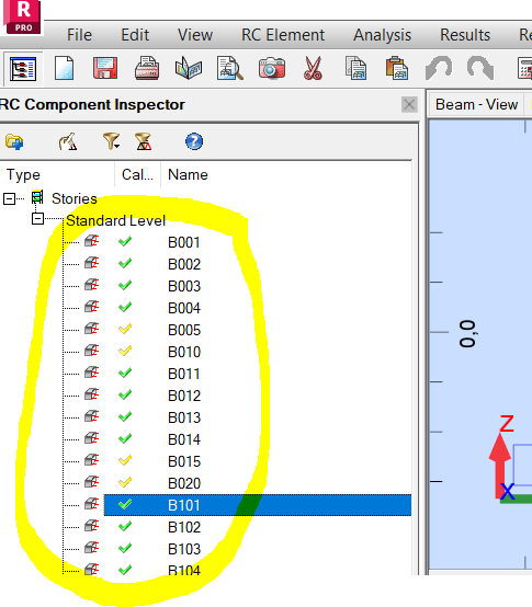 Is it possible to generate provided reinforcement summary rebar schedule for all RC beams saved ...