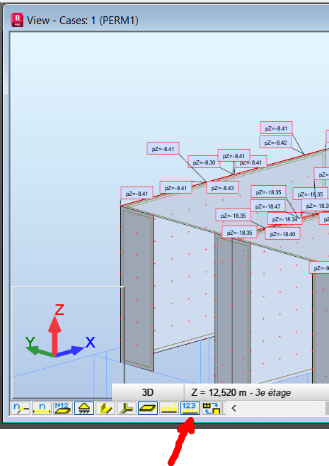 如何在Robot Structural Analysis中显示载荷提取图的说明