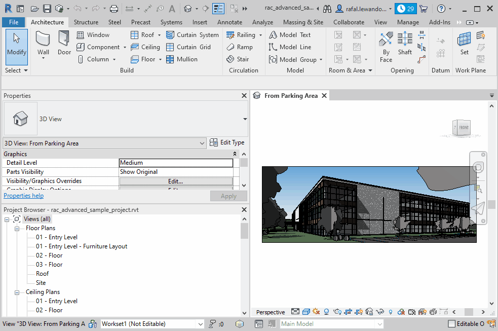 Revit で[履歴を表示]と[バックアップを復元]タブがグレー表示される