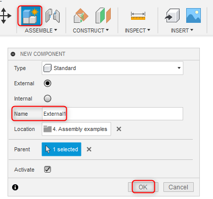Problem adding external solids into New "External component" during ...