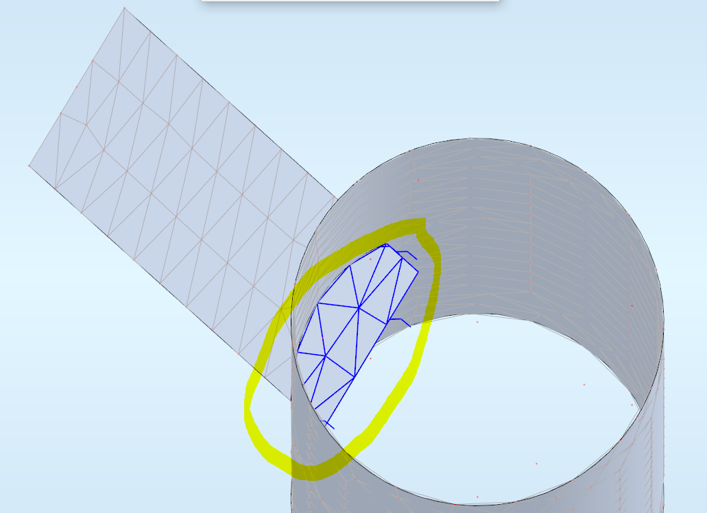 如何在Robot Structural Analysis中剪切/合并具有曲面的嵌板