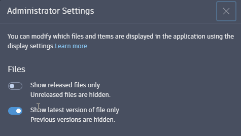How to hide released files in Vault Thin client when the state changes to a non-released state?