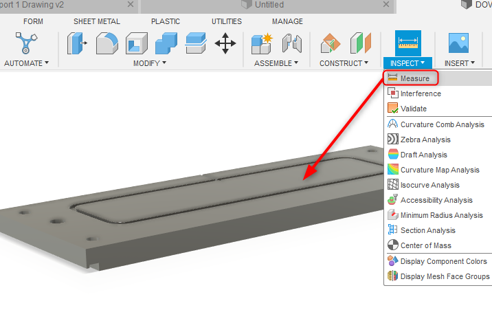 “测量面”命令导致Fusion 360 GUI屏幕在macOS Big Sur.