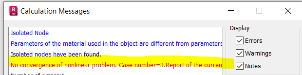 Sum of forces different than sum of reactions for cable structure in Robot Structural Analysis