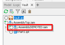 在启用Vault Data Standard的情况下使用“降级”和“从Vault装入”后 Inventor 发生崩溃