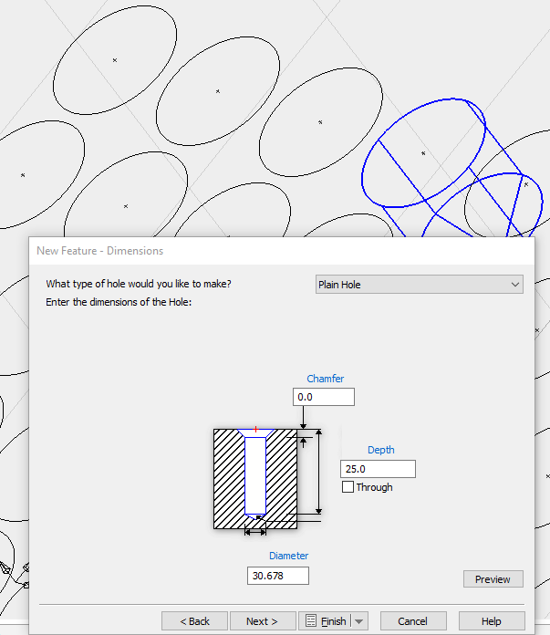 在FeatureCAM中，并非所有孔都可以使用“选择圆”命令进行识别。