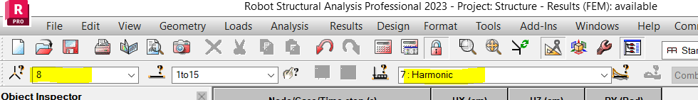 Is it possible to display nodal acceleration for harmonic and FRF analysis in Robot Structural ...