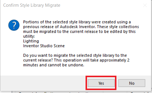 Style Library Migration to new release of Inventor