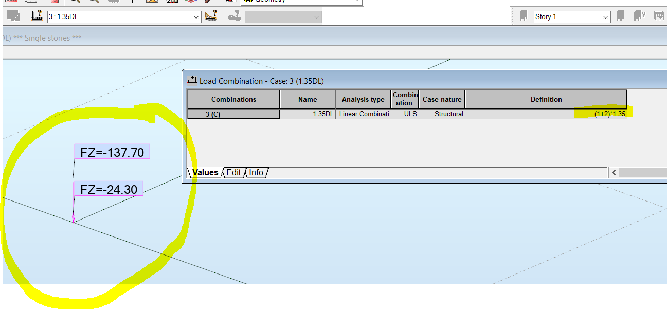 Is It Possible To Present Total Loads Transferred Between Members For Load Combinations Using