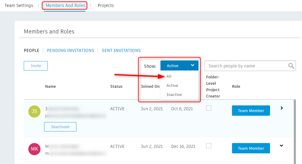 "Invitations failed" when trying to invite member to a Fusion Team project
