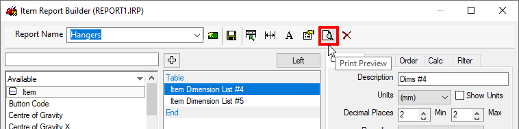 Unable to add fitting extensions on Item Reports in Fabrication