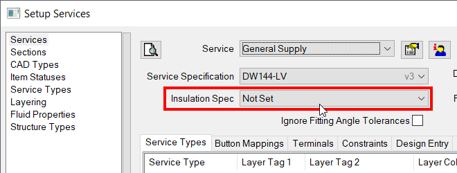 Insulation settings do not carry over in Fabrication