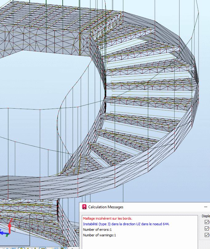 "Incoherent mesh on edges" while structure calculation in Robot Structural Analysis