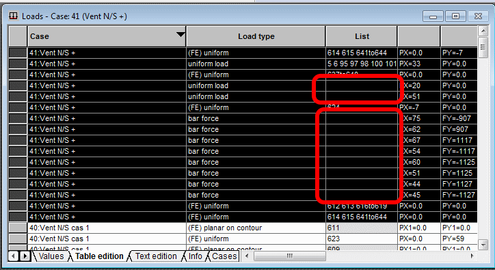 在荷载定义过程中，将荷载从 Excel 复制/粘贴到 Robot 会导致 Robot Structural Analysis 中的“列表”字段为空