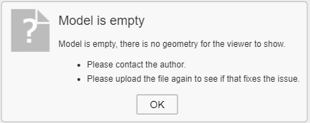 "Model is empty..." when viewing an Inventor assembly uploaded onto Fusion Team via Vault and ...