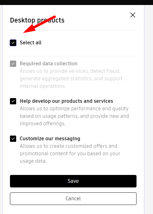 Privacy Settings dialog box pops up when Autodesk Products are launched
