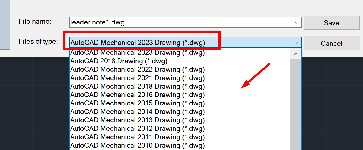 AMNOTE leader note is transformed to a block in AutoCAD Mechanical