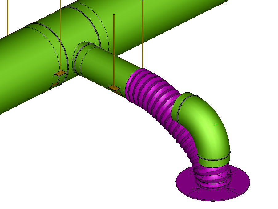 Hard Elbow inserted with Flex when connecting Terminals using Design ...