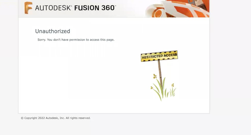 "Unauthorized. Sorry. You don't have permission to access this page ...