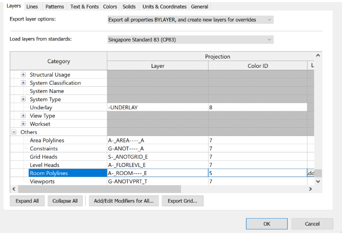 How to export Room boundaries as polylines to DWG from Revit