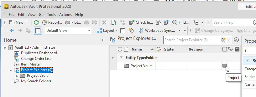 AutoCAD Plant 3D Vaulted project is not listed in the "Open Project ...