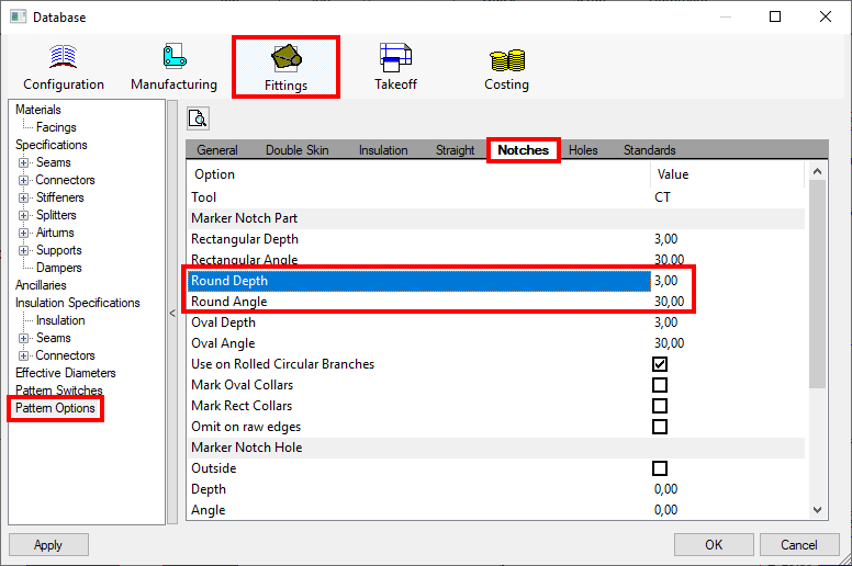 Missing Marker Notches on pattern CID 8 Square To Round in CAMduct
