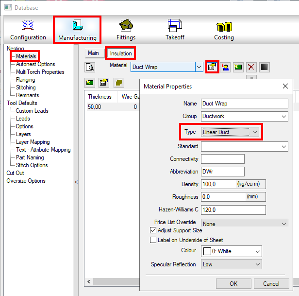Insulation parts nested but not required in CAMduct