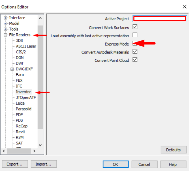 Files imported from Inventor into Navisworks are not loaded