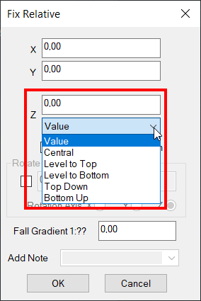 How to change the item node point to be at the bottom in CADmep