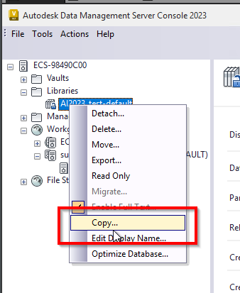 After migrating Vault database on the server console unable to select 'OK' on copy libraries dialog