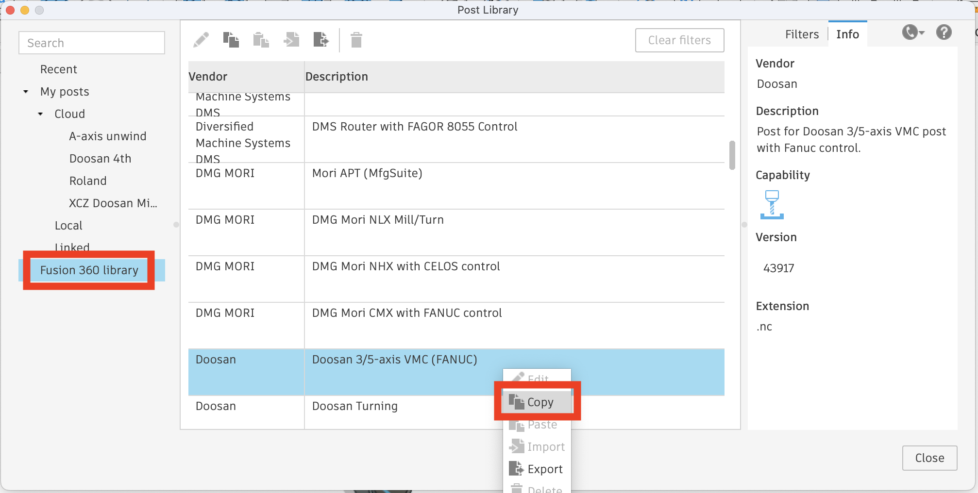 How to install a Post Processor in Fusion