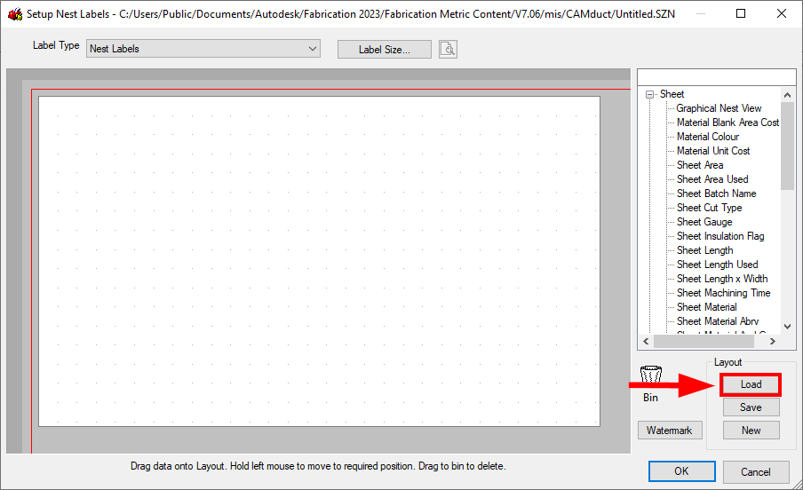 "Object I/O - Error 2 - Unable to Open File" when previewing Labels in CAMduct