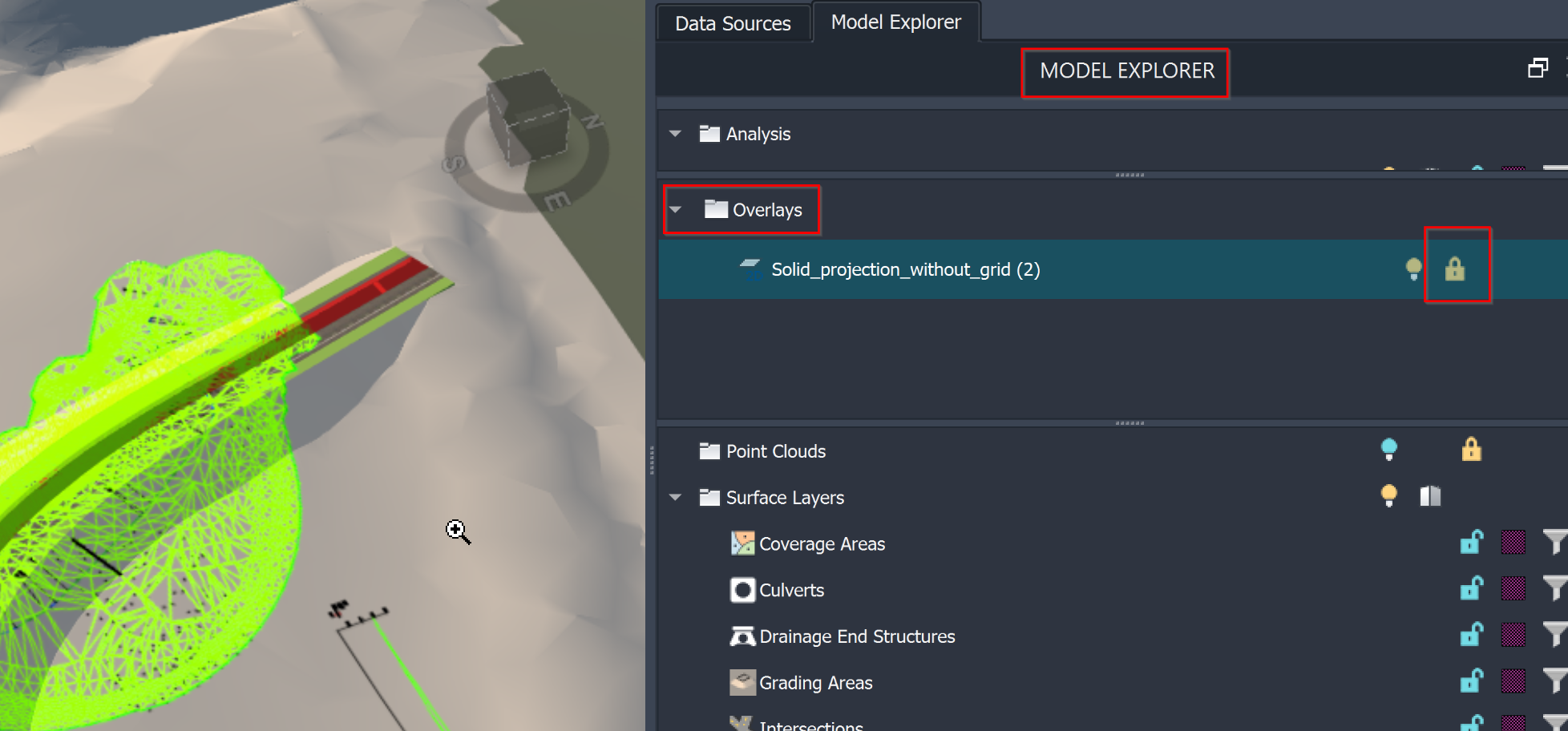 How to prevent a 2D overlay from being selected in InfraWorks