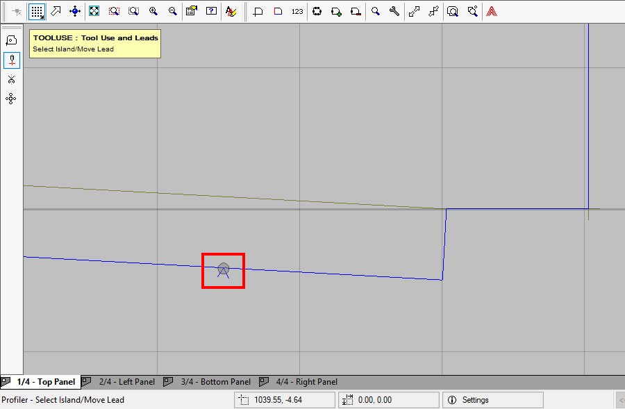 How to move the start cutting point on parts in CAMduct