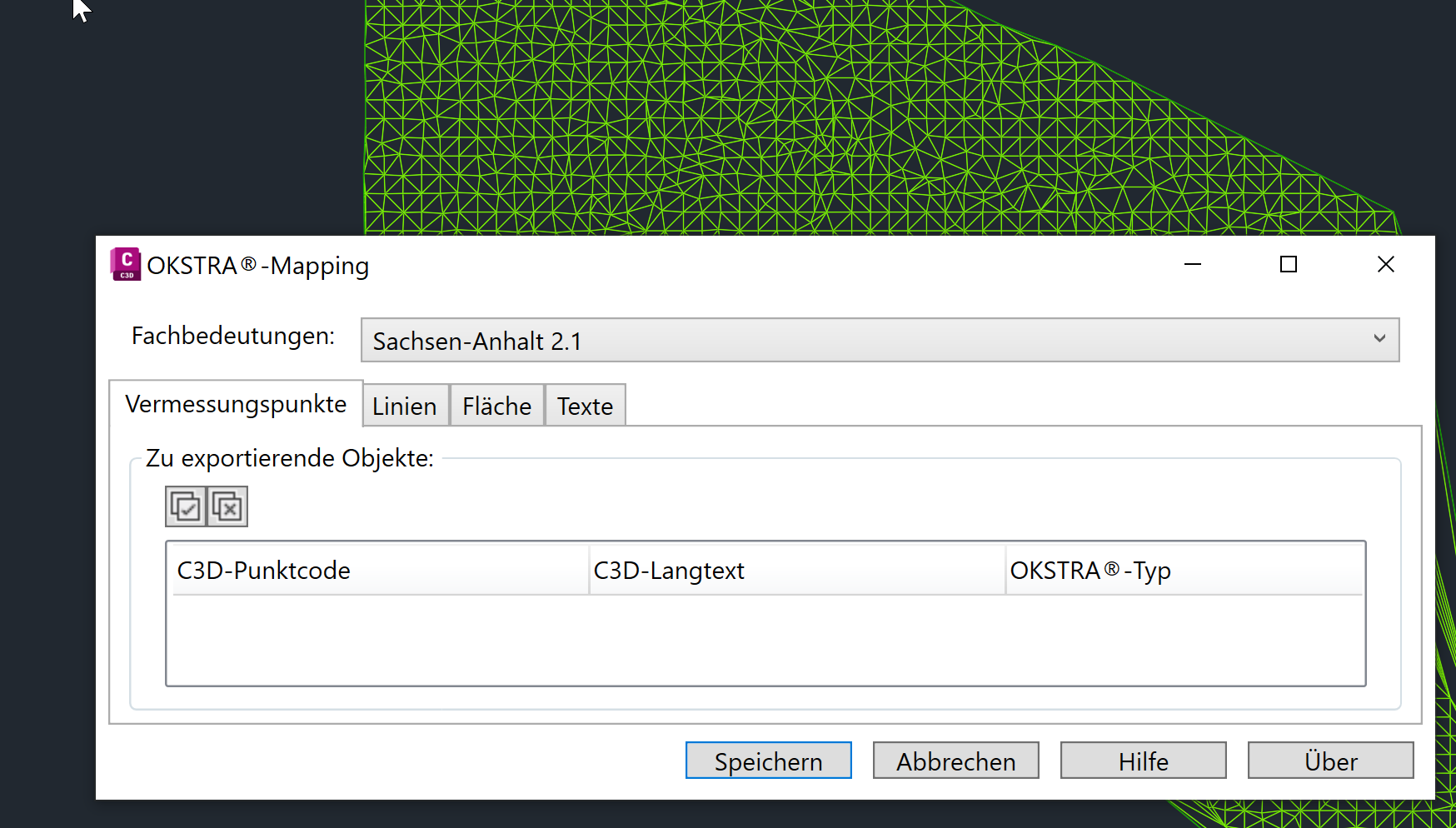Beim Zuweisen von OKSTRA-Daten mit den Civil 3D-Werkzeugen des Länder ...